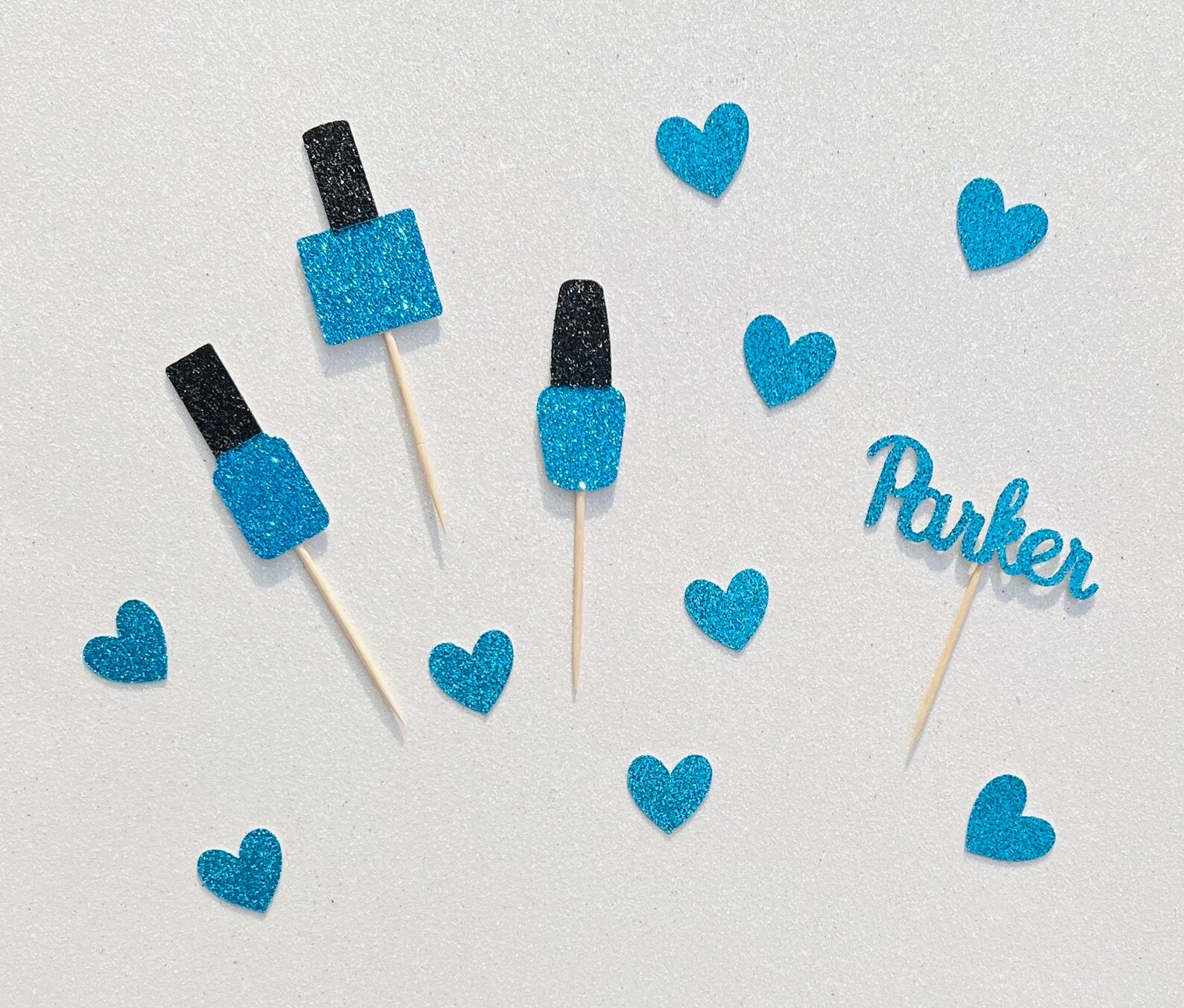 Nail Polish Cupcake Topper, Spa Day Birthday Party Cupcake Topper ...