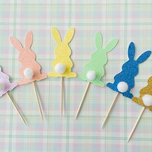 Easter Bunny Cupcake Topper, Bunny Cupcake Pick, Easter Topper, Bunny ...