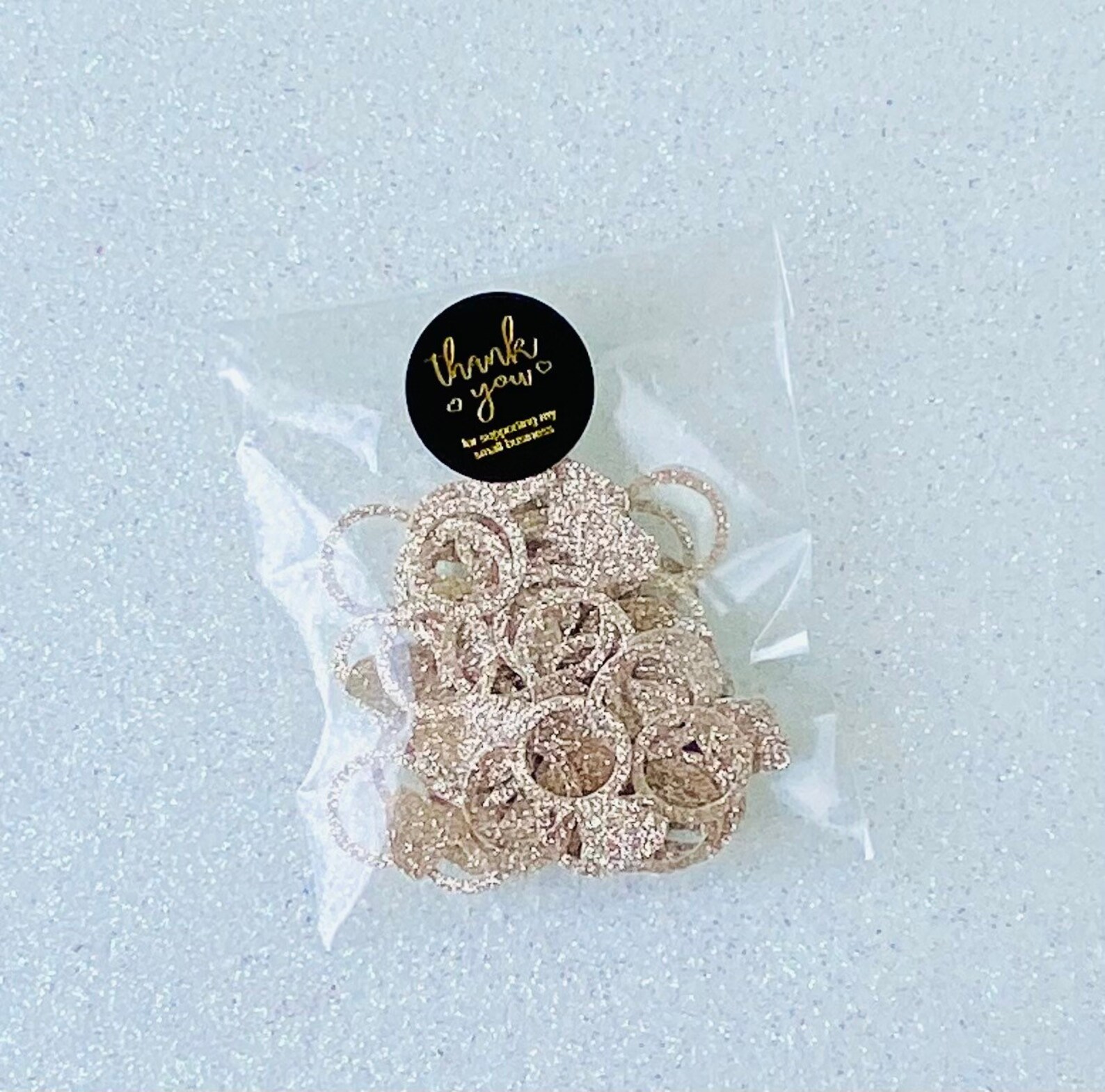 Glitter Rose Gold Diamond Ring Table Confetti Engagement - Etsy