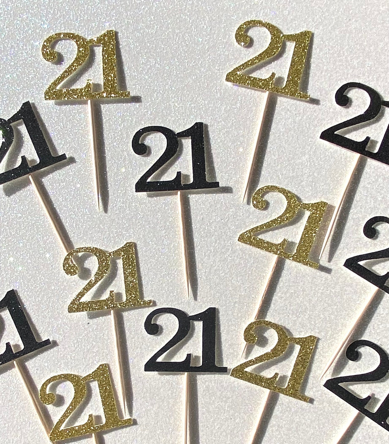 Number 21 Cupcake Topper Number Twenty-one Pick 21 Food | Etsy