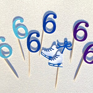 Number 6 Cupcake Topper, Glitter Number 6 Birthday Topper, Number 6 ...