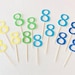 Glitter Number 8 Cupcake Toppers, 8th Birthday Party Picks - Etsy