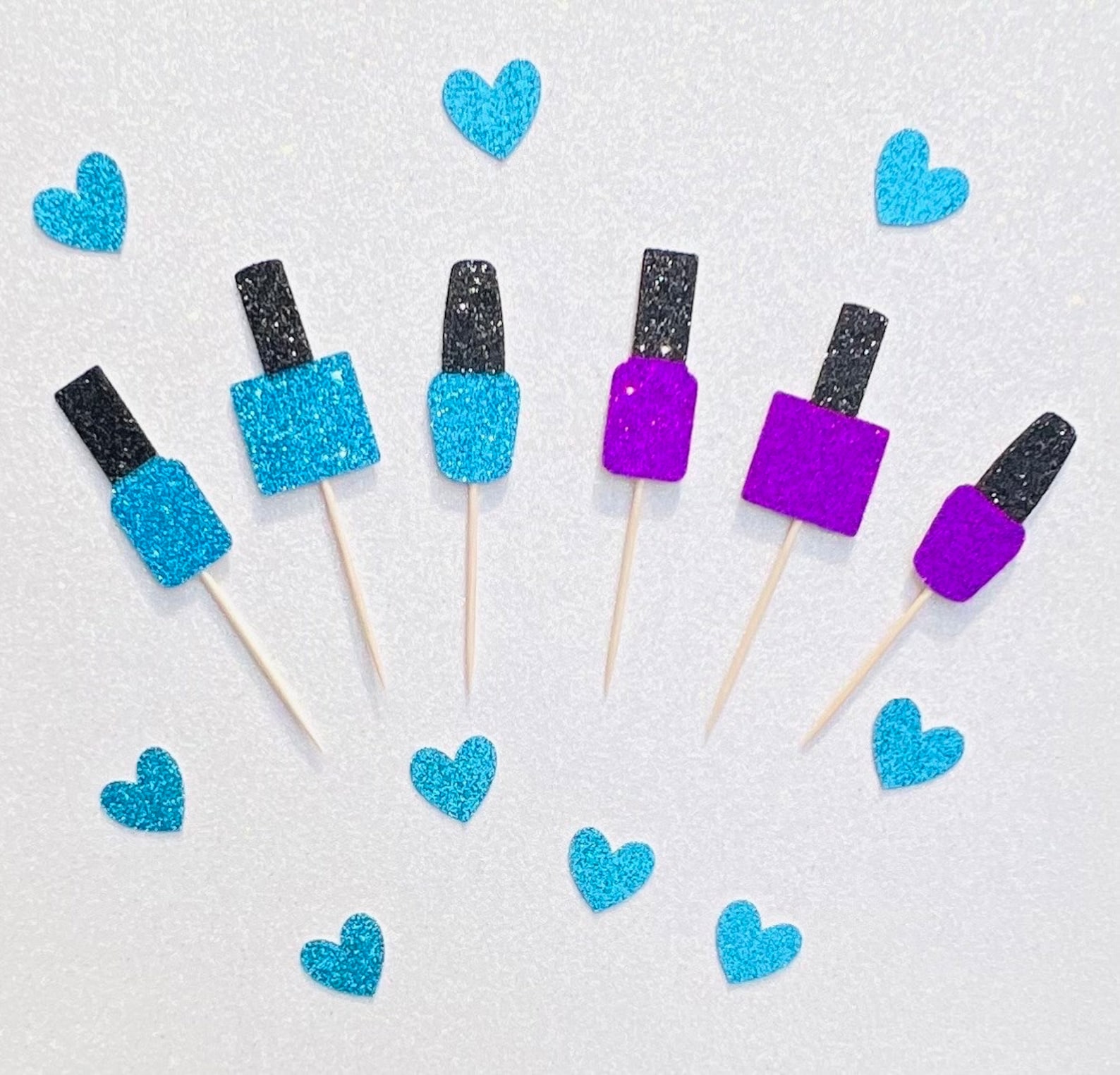 Nail Polish Cupcake Topper, Spa Day Birthday Party Cupcake Topper ...