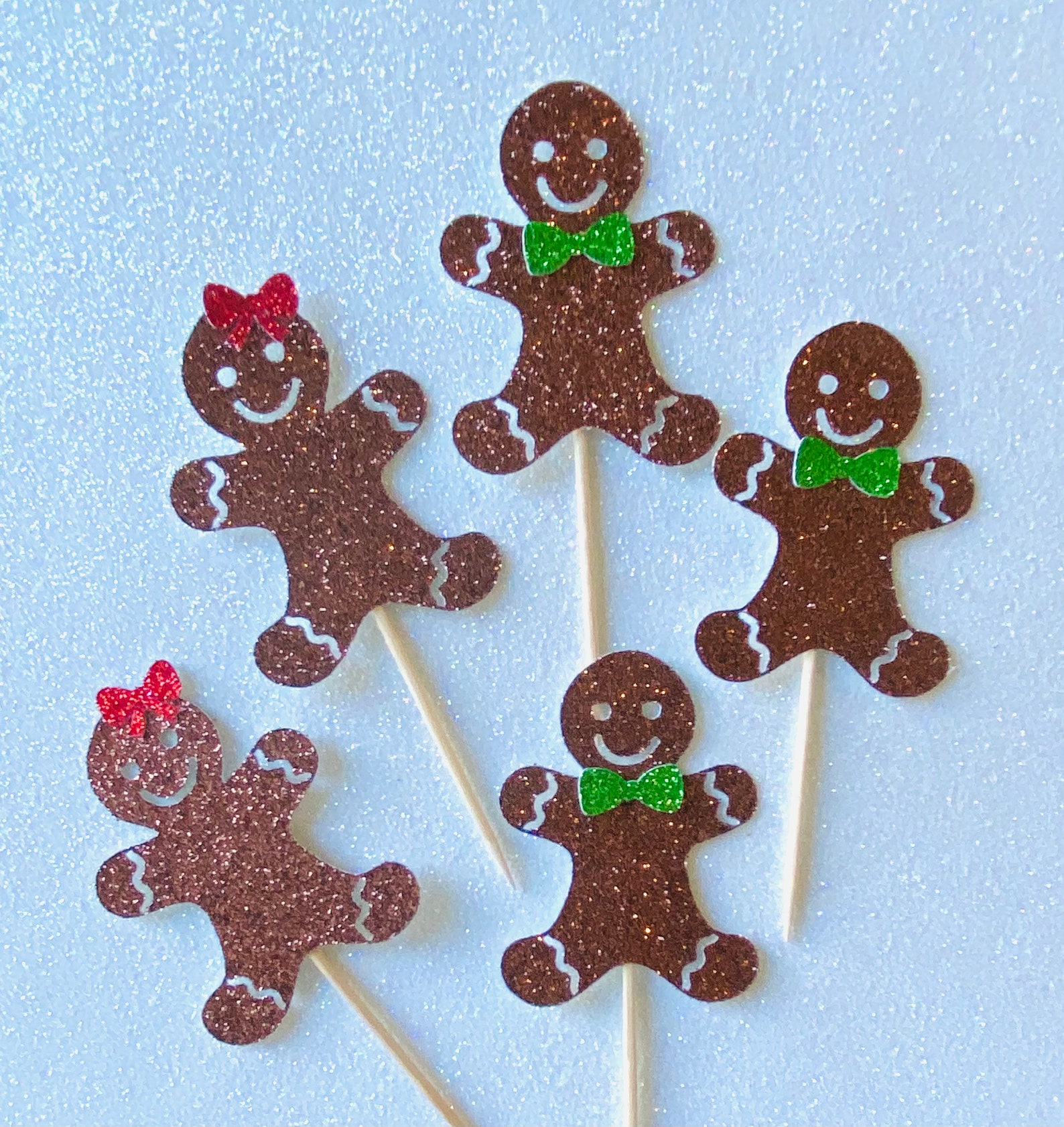 Gingerbread Man Gender Reveal Cupcake Topper Gingerbread Man | Etsy