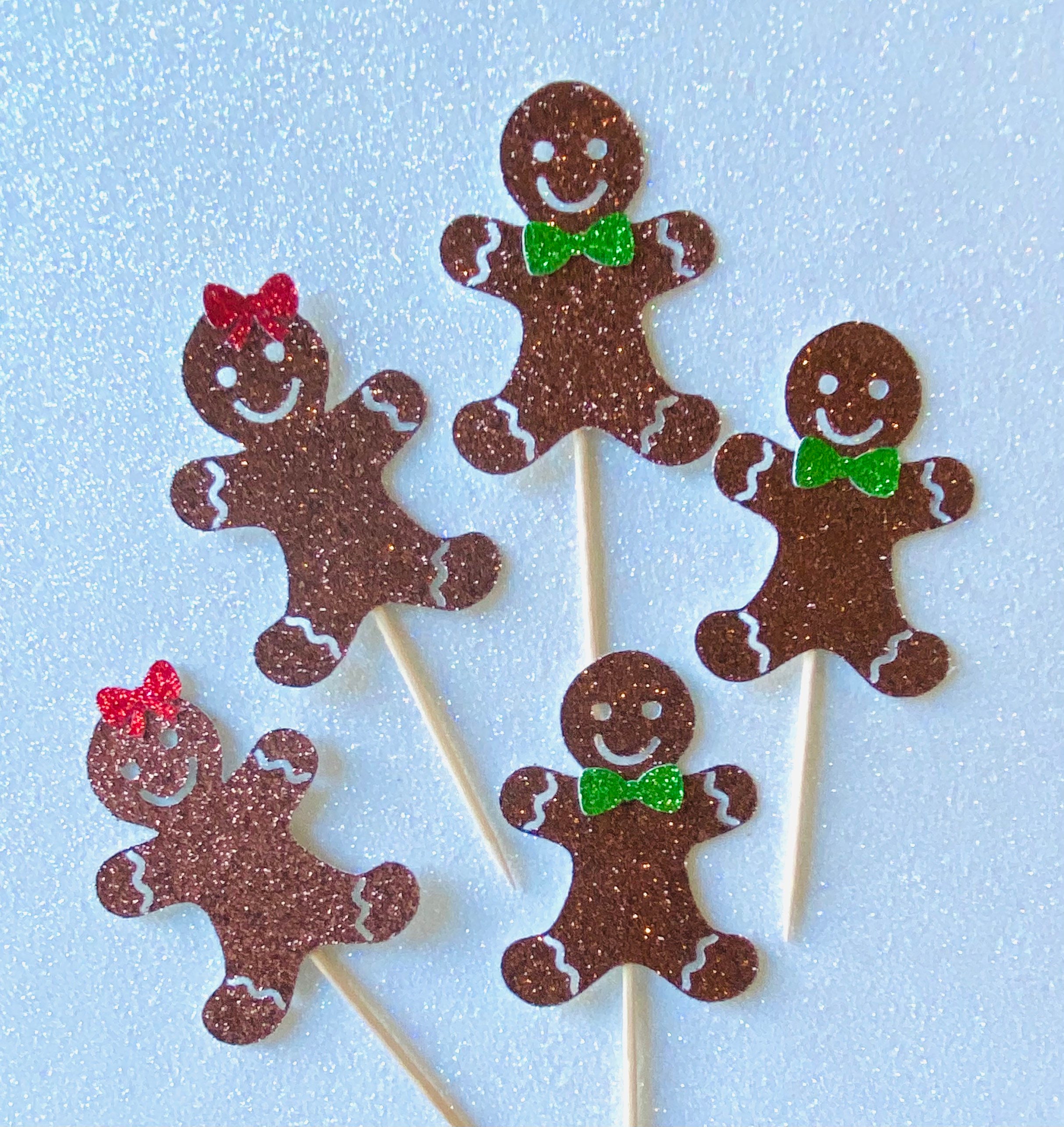 Gingerbread Man Gender Reveal Cupcake Topper Gingerbread Man | Etsy