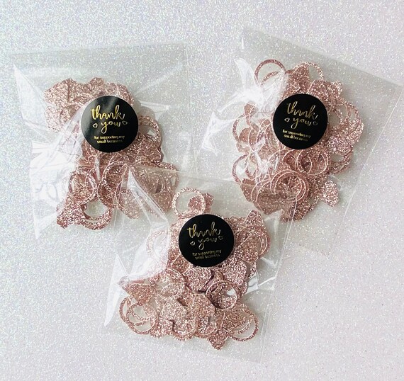 Glitter Rose Gold Diamond Ring Table Confetti Engagement - Etsy