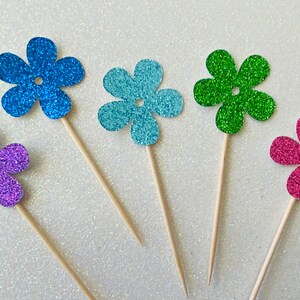 Daisy Flower Cupcake Toppers Spring Flower Cupcake Toppers | Etsy