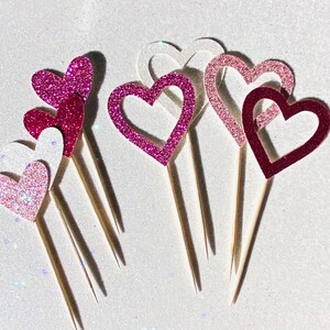 Number 1 Birthday Mini Heart Cupcake Topper Valentine's | Etsy