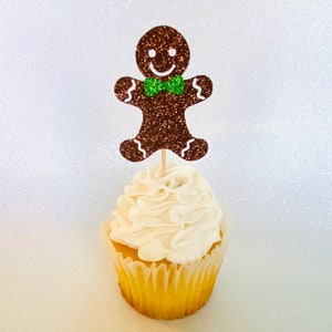Gingerbread Man Gender Reveal Cupcake Topper Gingerbread Man | Etsy