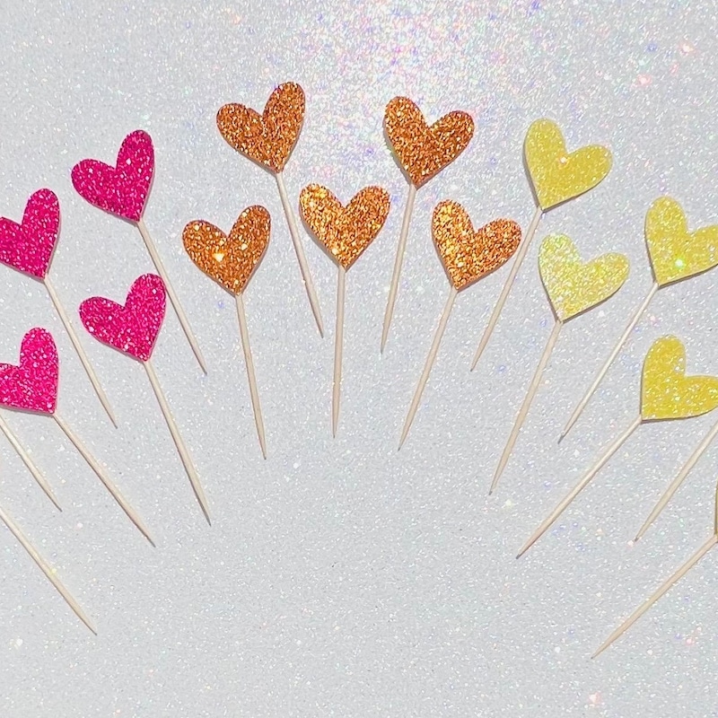 Heart Cupcake Topper - Etsy