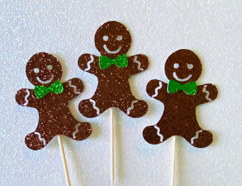 Gingerbread Man Gender Reveal Cupcake Topper Gingerbread Man | Etsy