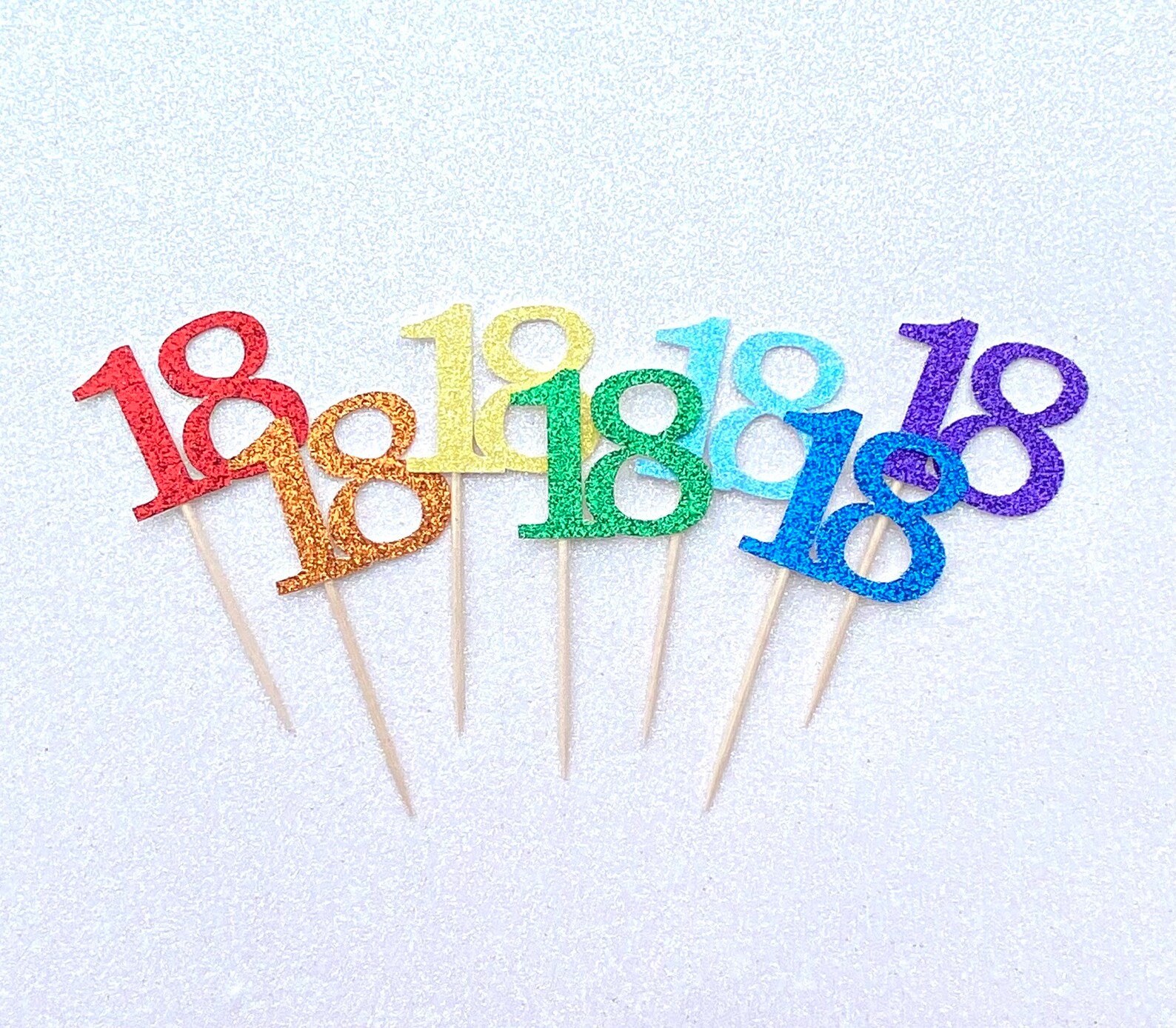 Number 18 Cupcake Toppers Number 18 Food Picks Number - Etsy