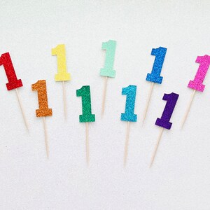Number 1 Birthday Cupcake Toppers, Number One Toppers, 1st Birthday ...
