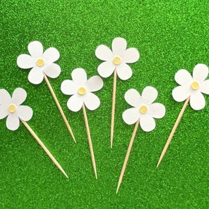 Daisy Flower Cupcake Toppers Spring Flower Cupcake Toppers | Etsy