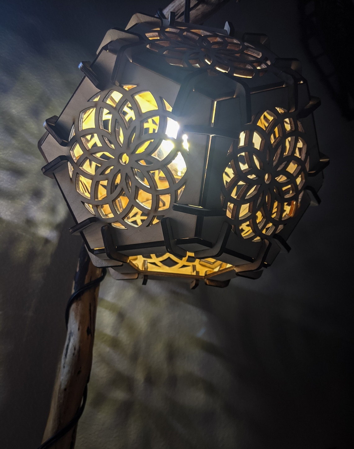 Sacred Geometry Lamp, Mandala Pendant Lamp Home Décor, Dodecahedron ...