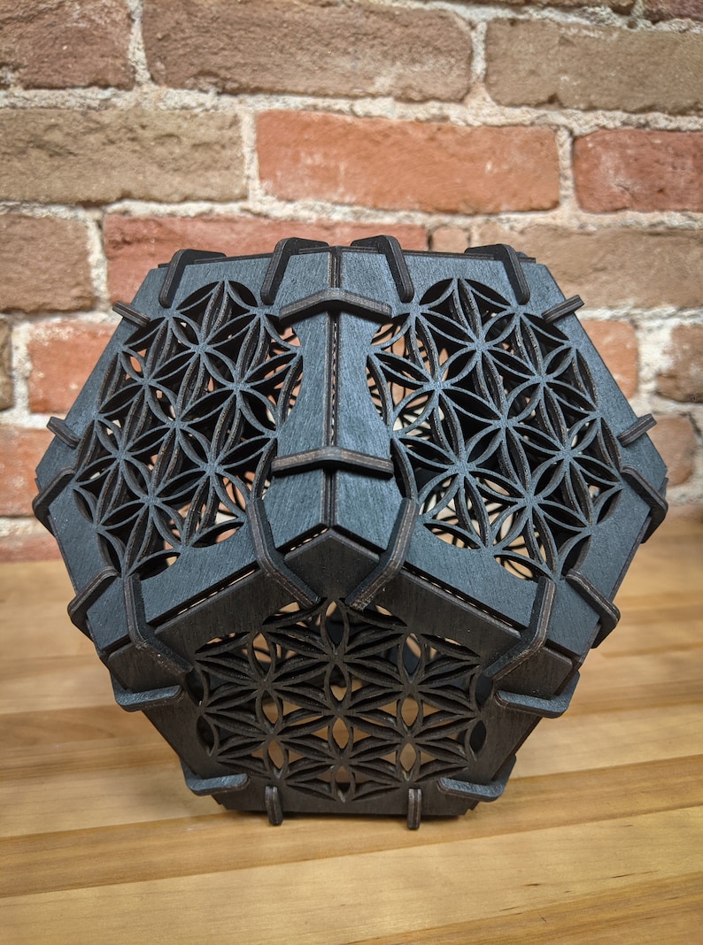 Sacred Geometry Lamp, Geometric Pendant Lamp, Dodecahedron, Flower of ...