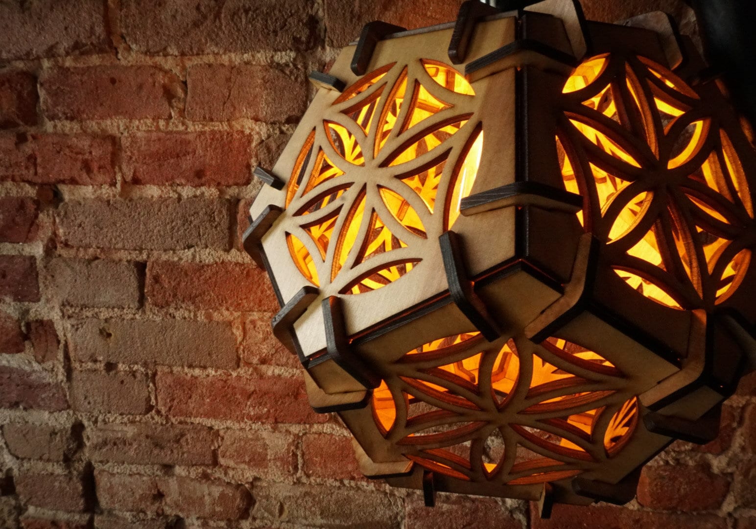 Sacred Geometry Lamp- Geometric Pendant Lamp- Dodecahedron, Home Décor ...