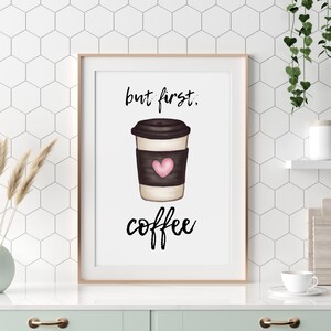But First Coffee Coffee Wall Art Coffee Decor Kitchen Sign - Etsy