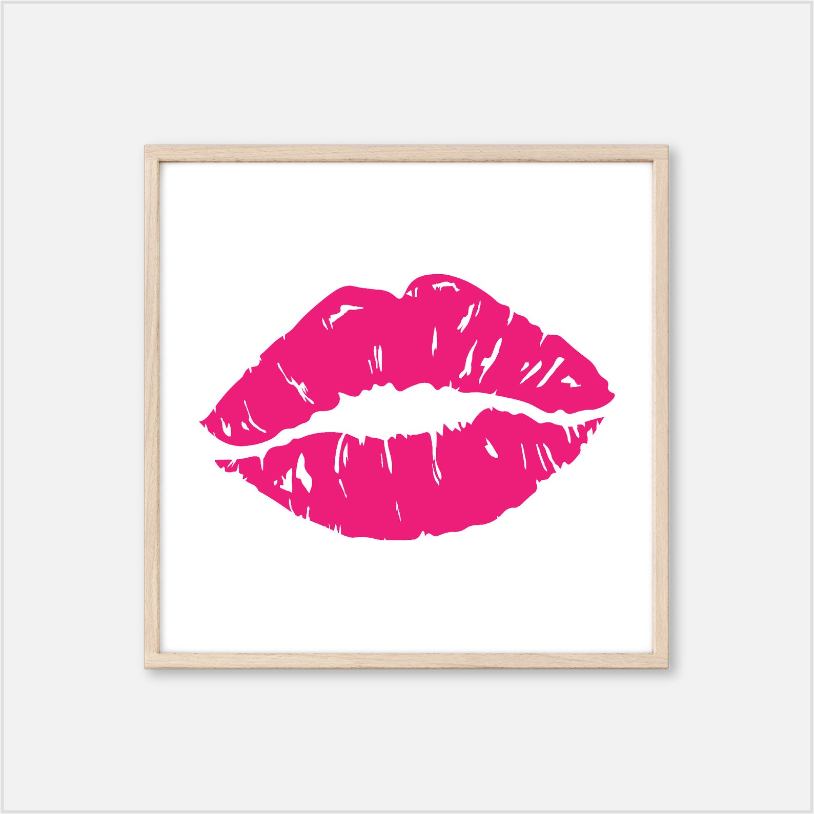 Hot Pink Lips Lip Wall Art Hot Pink Wall Art Lips Lip - Etsy