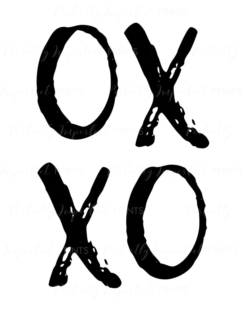 XOXO OXOX Instant Download Set of 2 Love Printable Above Bed - Etsy