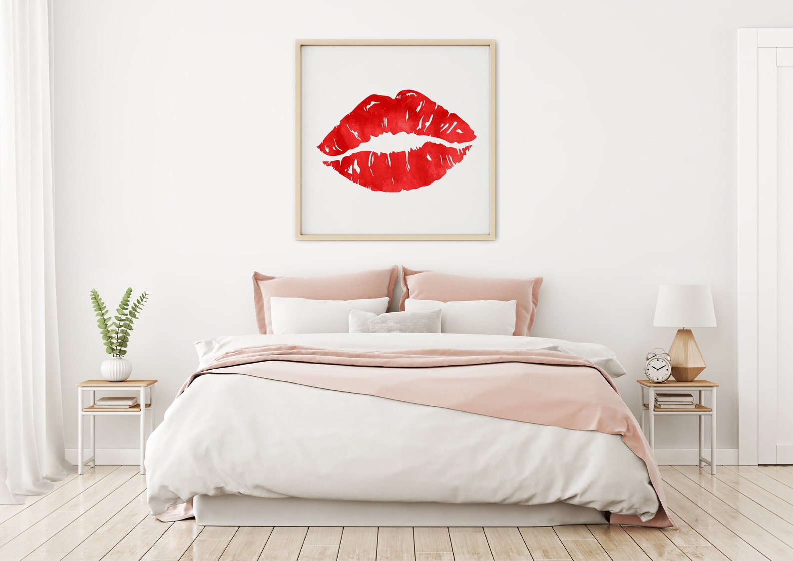 Watercolor Red Lips Instant Download Red Decor Lips Wall - Etsy