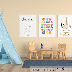 Magical Unicorn Printable Art, Believe in Magic, Unicorn Wall Decor ...