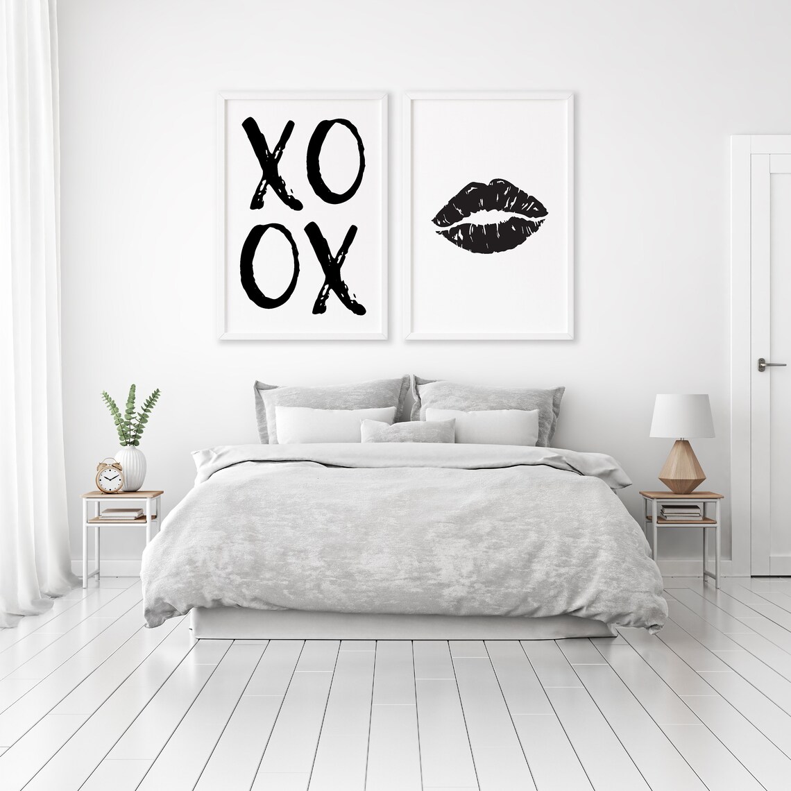 XOXO Lips Instant Download Lip Wall Art Set of 2 Minimalist - Etsy