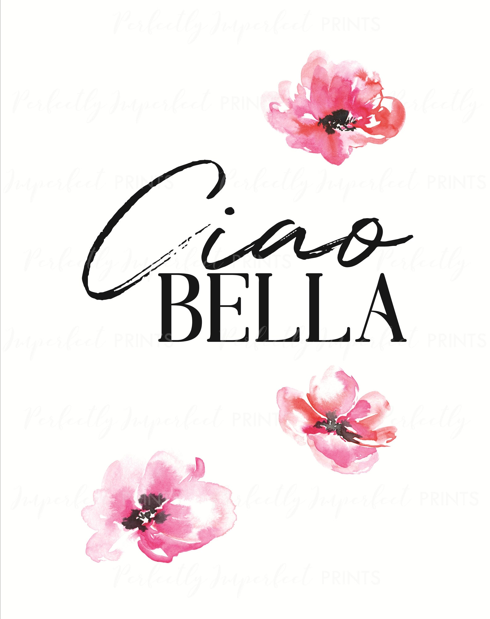 Ciao Bella Print Hello Beautiful Print Italian Saying Gift | Etsy