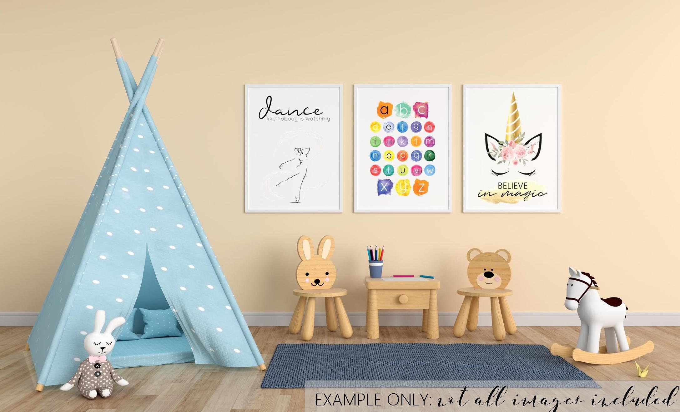 Colorful Alphabet Circles Poster Abcs Wall Art Print ABC - Etsy