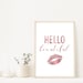 Hello Beautiful Wall Decor Printable Rose Gold Bedroom Decor - Etsy