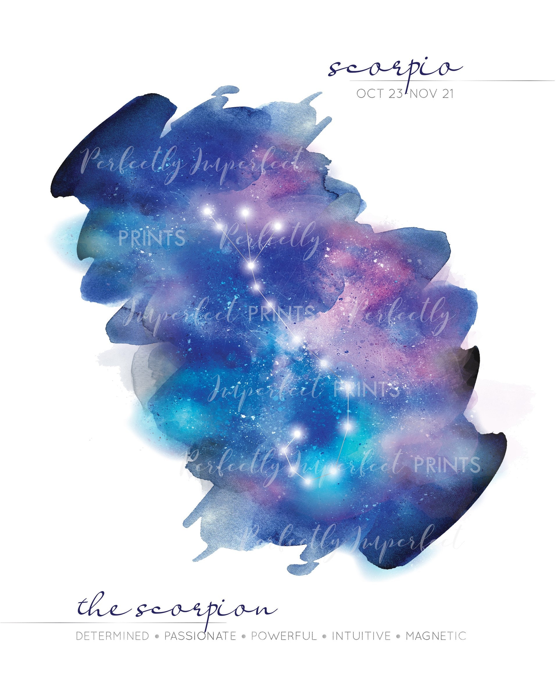 Scorpio Zodiac Sign Scorpio Gift Print Zodiac Gift Wall Art | Etsy