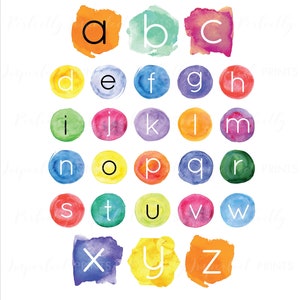 Abcs and 123s Art Print Set, Rainbow Nursery Decor (digital Download ...