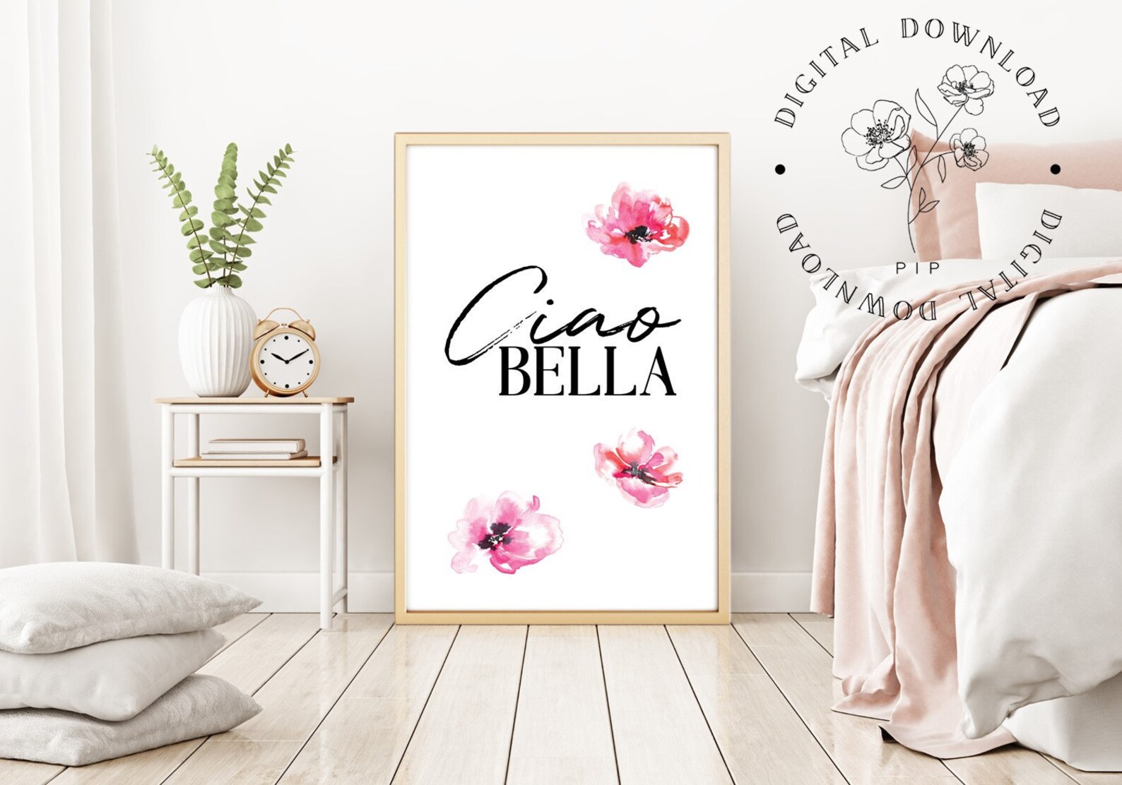 Ciao Bella Print Hello Beautiful Print Italian Saying Gift | Etsy