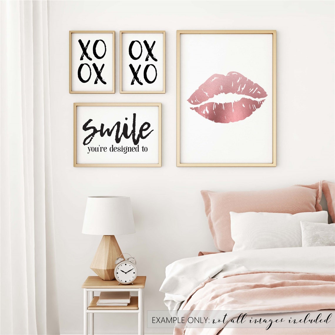 XOXO OXOX Instant Download Set of 2 Love Printable Above Bed - Etsy