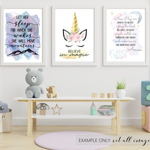 Magical Unicorn Printable Art, Believe in Magic, Unicorn Wall Decor ...