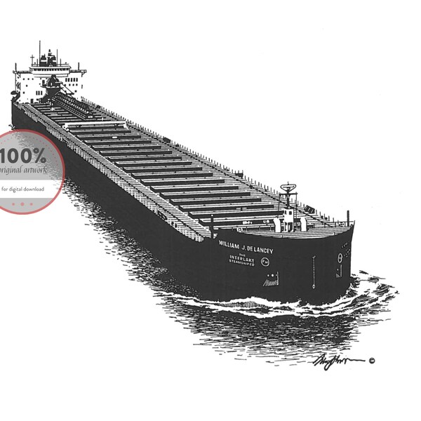 Great Lakes Freighter Art - Etsy