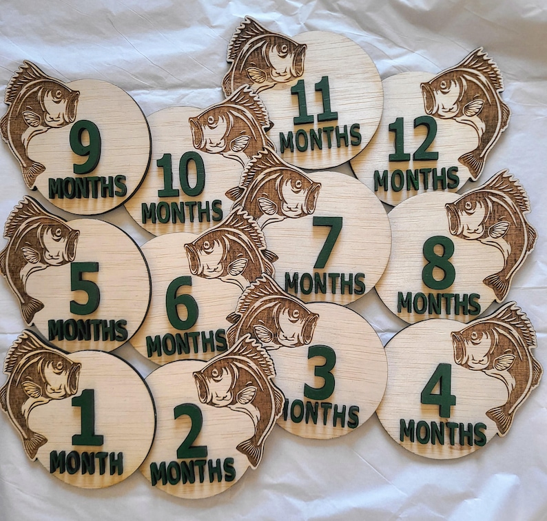 Fish Monthly Milestones - Etsy