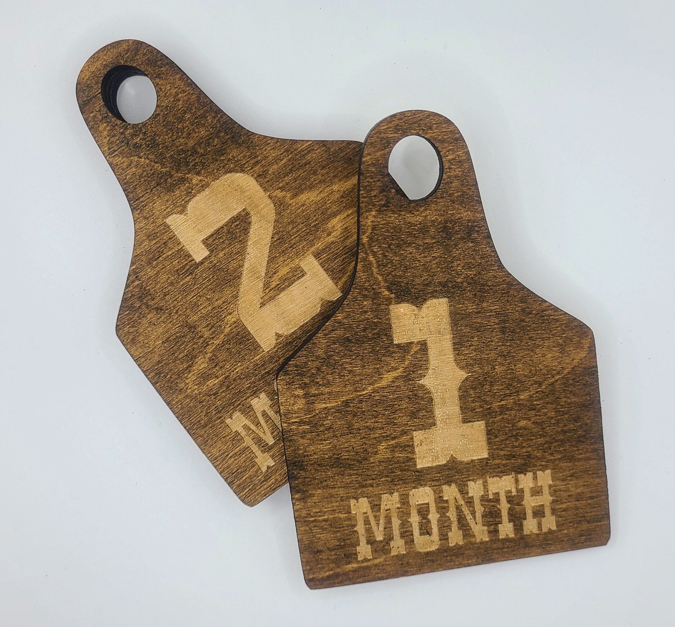 Cow Tag Monthly Milestone Markers - Etsy