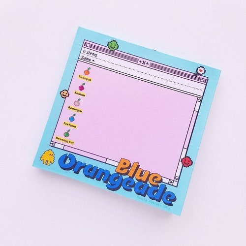 TXT Blue Orangeade Memo Pad - Etsy