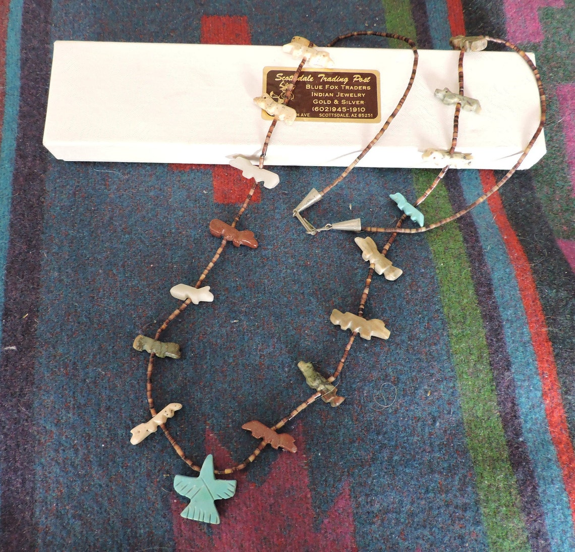 Vintage Hopi Thunderbird Fetish Necklace. | Etsy