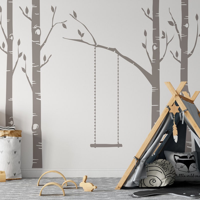 Birch Tree Wall Decal - Etsy