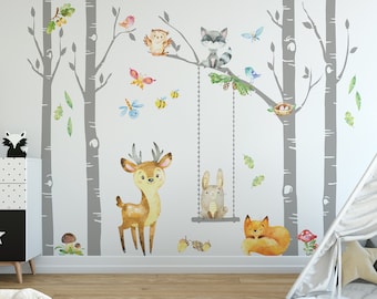 Wall Decals for Kids Vinyl Decals Baby Nursery Woodland | Etsy