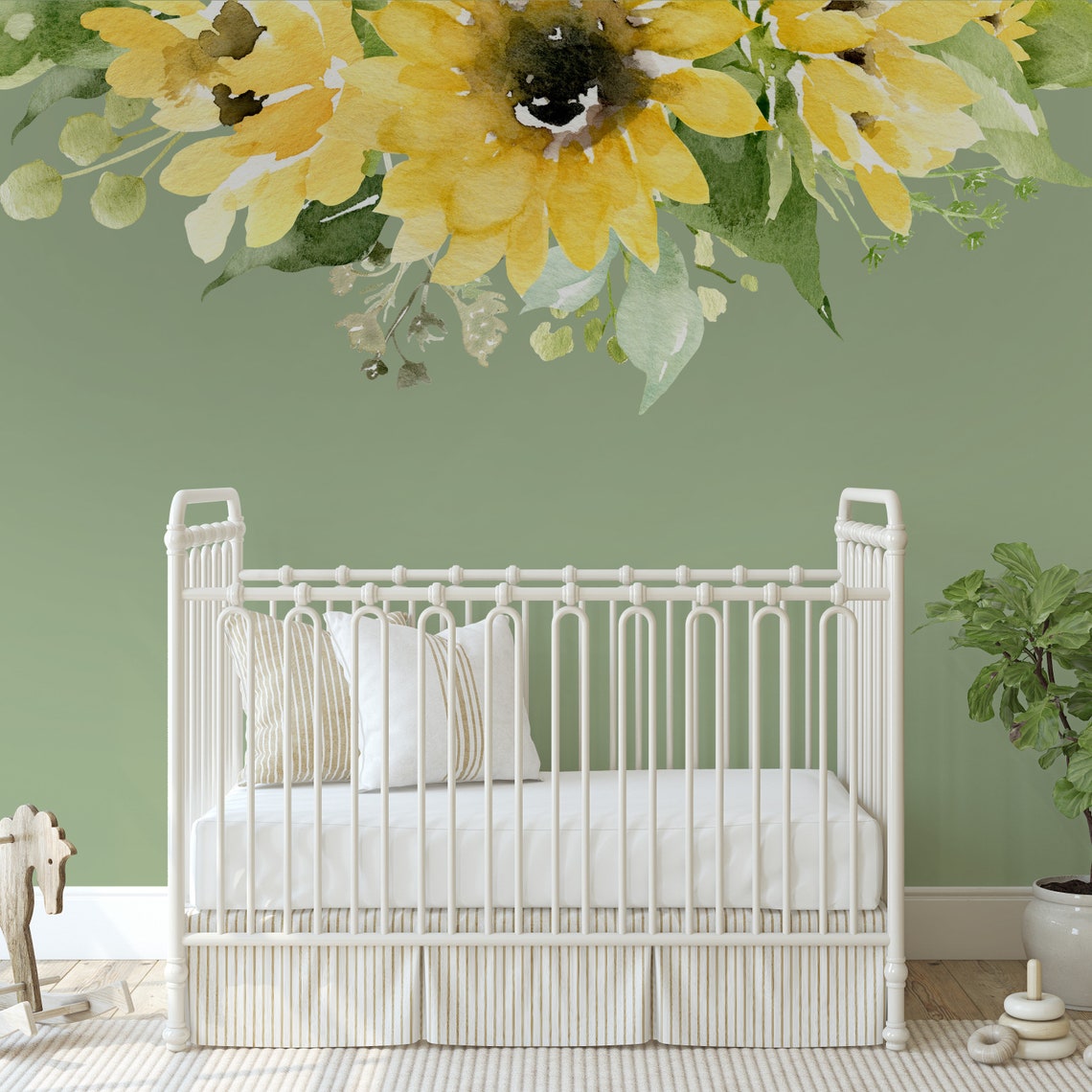 SAMPLES Sunflower Bliss Border Frame Corners Wall Flowers | Etsy