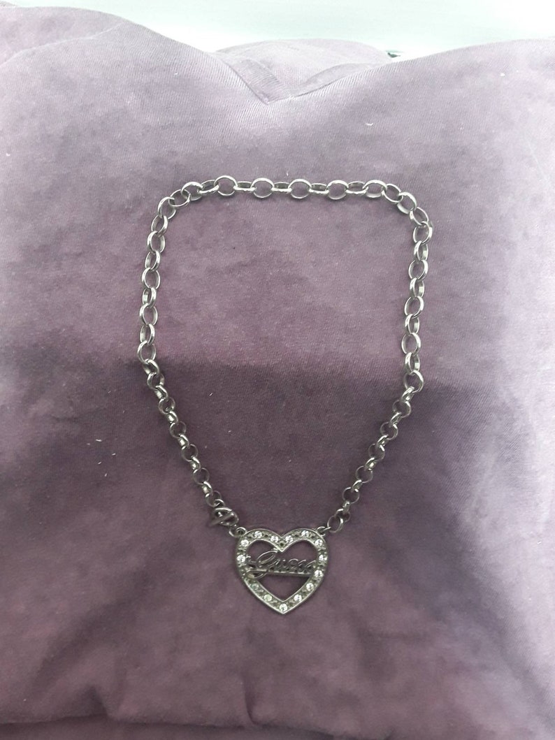 Guess Heart Necklace - Etsy