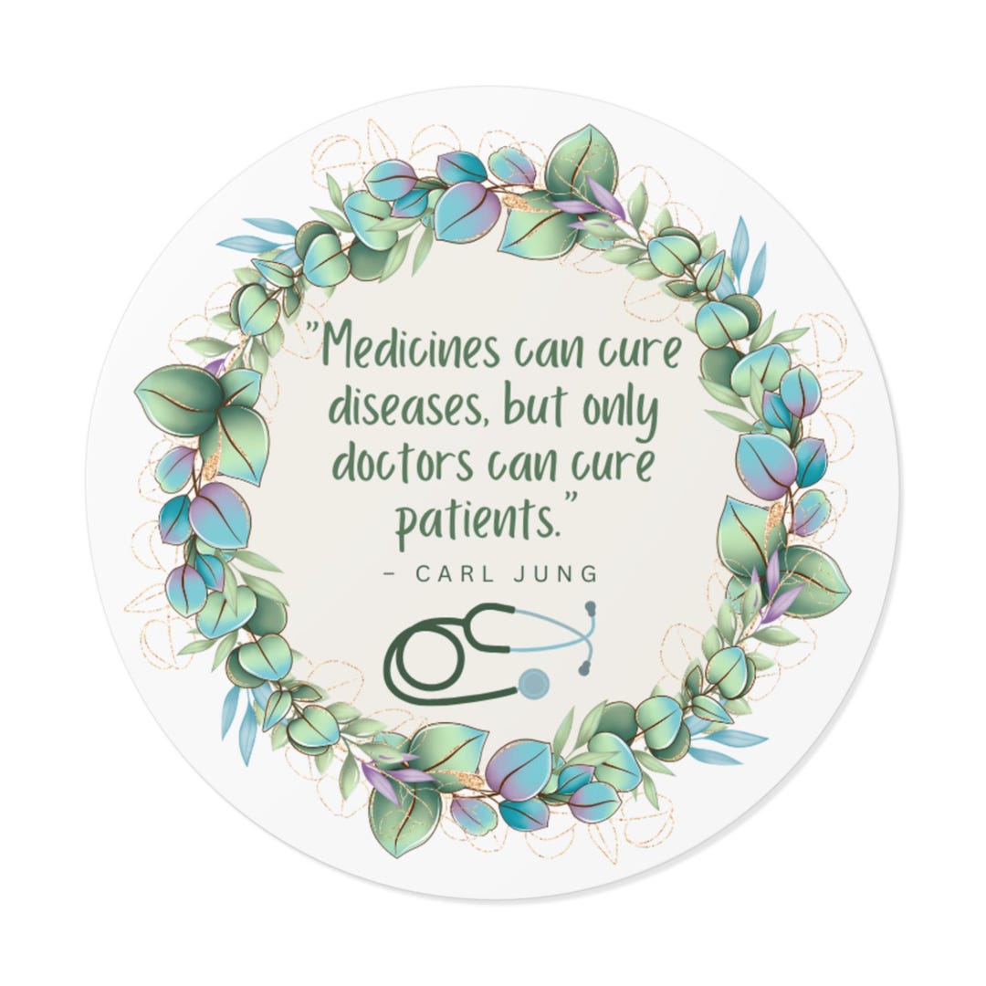 Doctors Cure Sticker, Medical Student Cute Sticker, Laptop Sticker ...