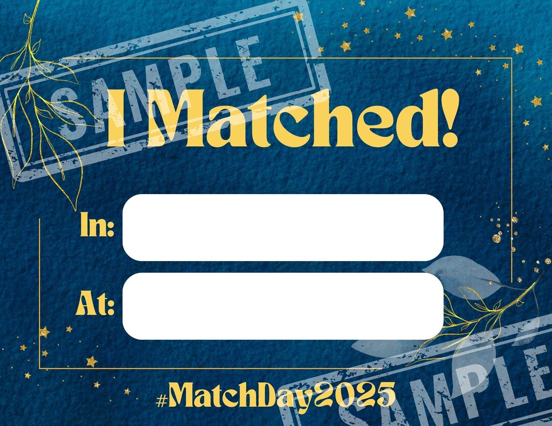 Match Day Residency 2025 Sign, Medical Doctor Graduation Sign, MD, DO ...