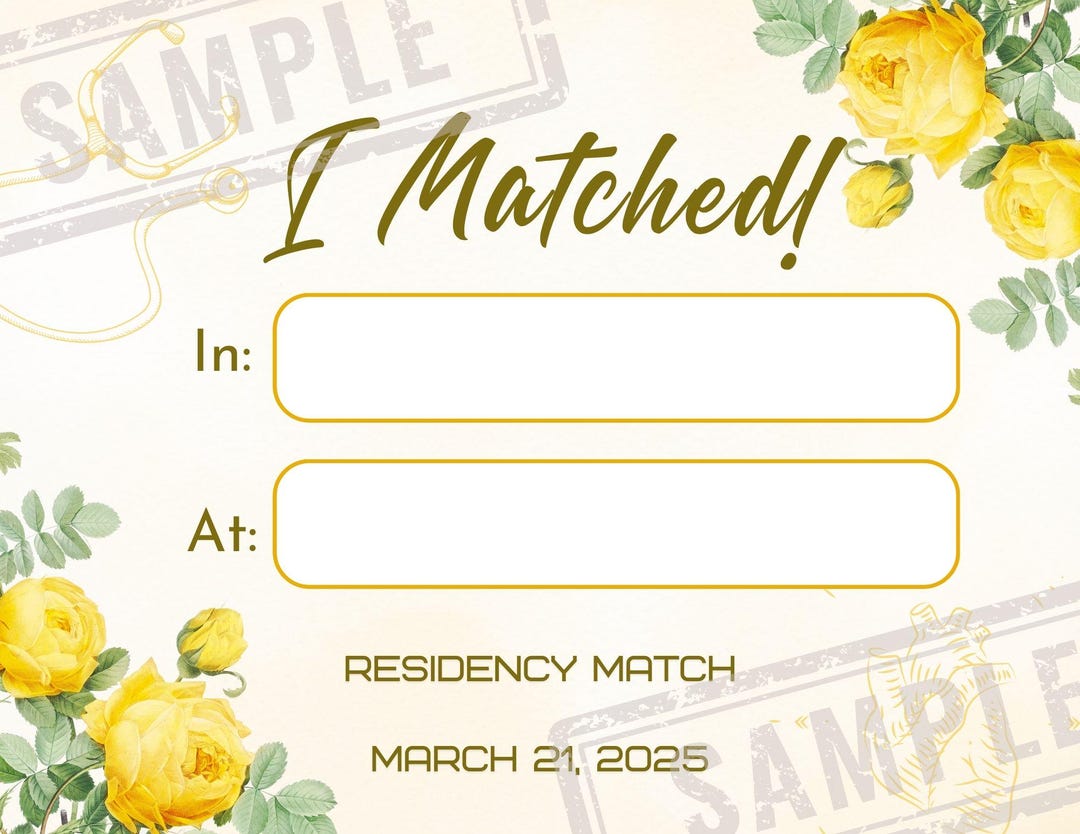 Match Day Residency 2025 Sign, Medical Doctor Graduation Sign, MD, DO ...