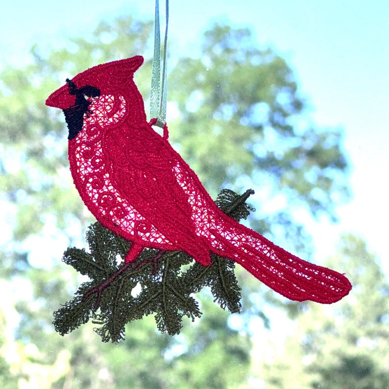 Memorial Cardinal | in Loving Memory | Heavenly Messenger | Embroidered ...