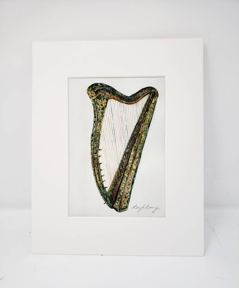 Irish Harp Watercolor Print or Original Music Fine Art Prints Ireland ...