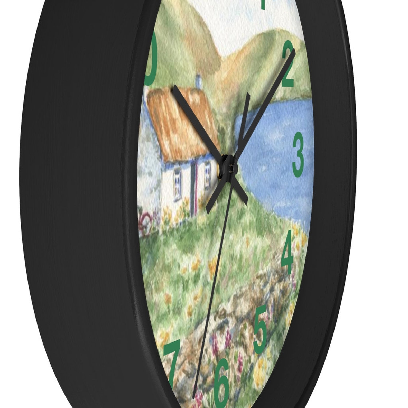 Irish Cottage Wall Clock Ireland Landscape Painting Irish - Etsy